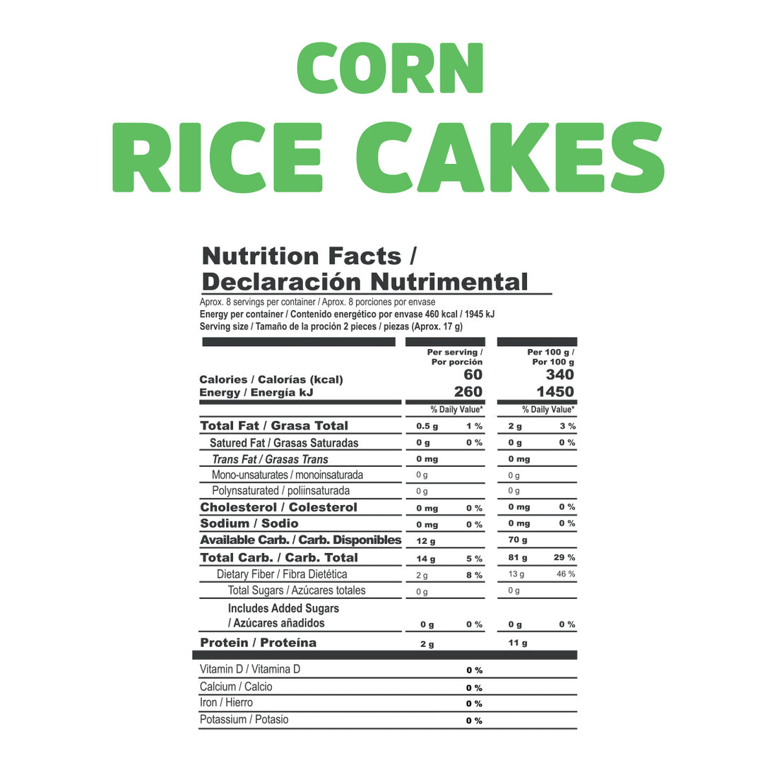 Corn Rice Cakes (136g) – OKKOSUPERFOODS