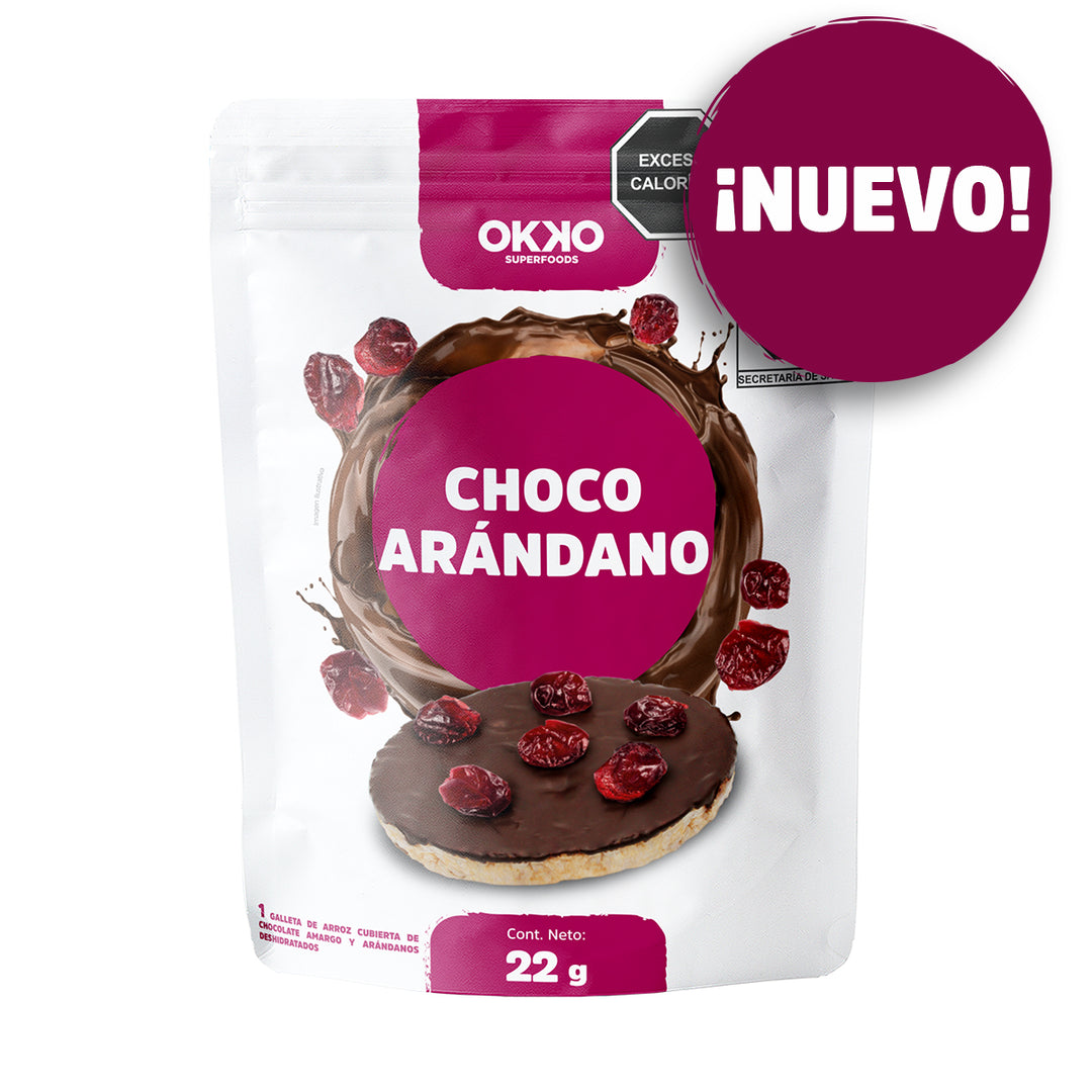 Choco Rice Cakes Arándano (22g) – OKKOSUPERFOODS