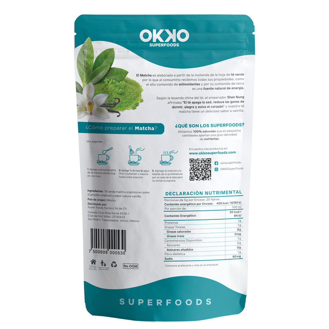 Matcha Vainilla (100g) – OKKOSUPERFOODS