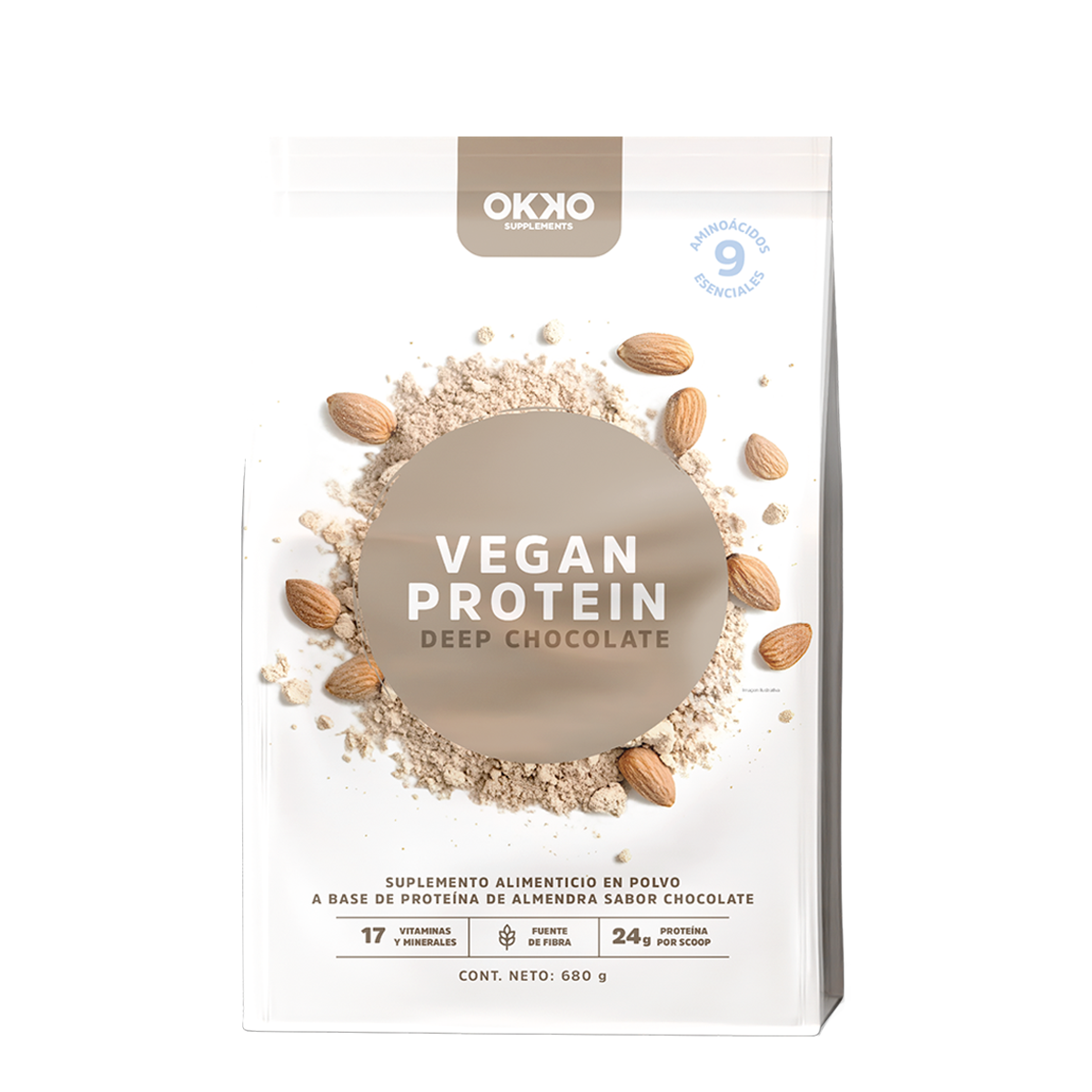 Proteína Vegana Deep Chocolate (680 g) – OKKOSUPERFOODS