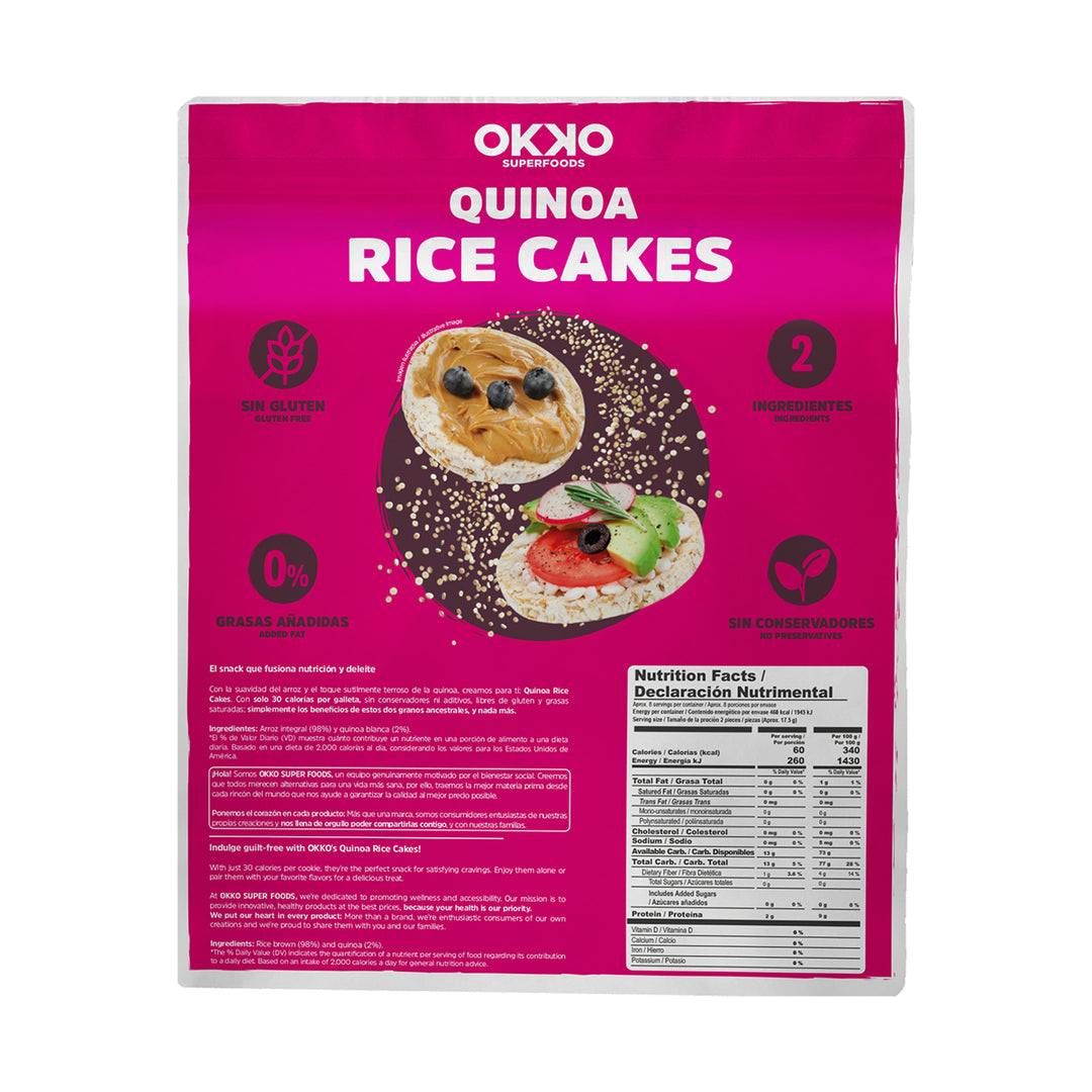 Rice Cakes con Quinoa 140g | Okko Super Foods Tienda en Linea ...