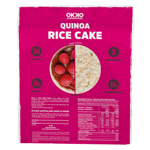 Rice Cakes con Quinoa 140g | Okko Super Foods Tienda en Linea ...