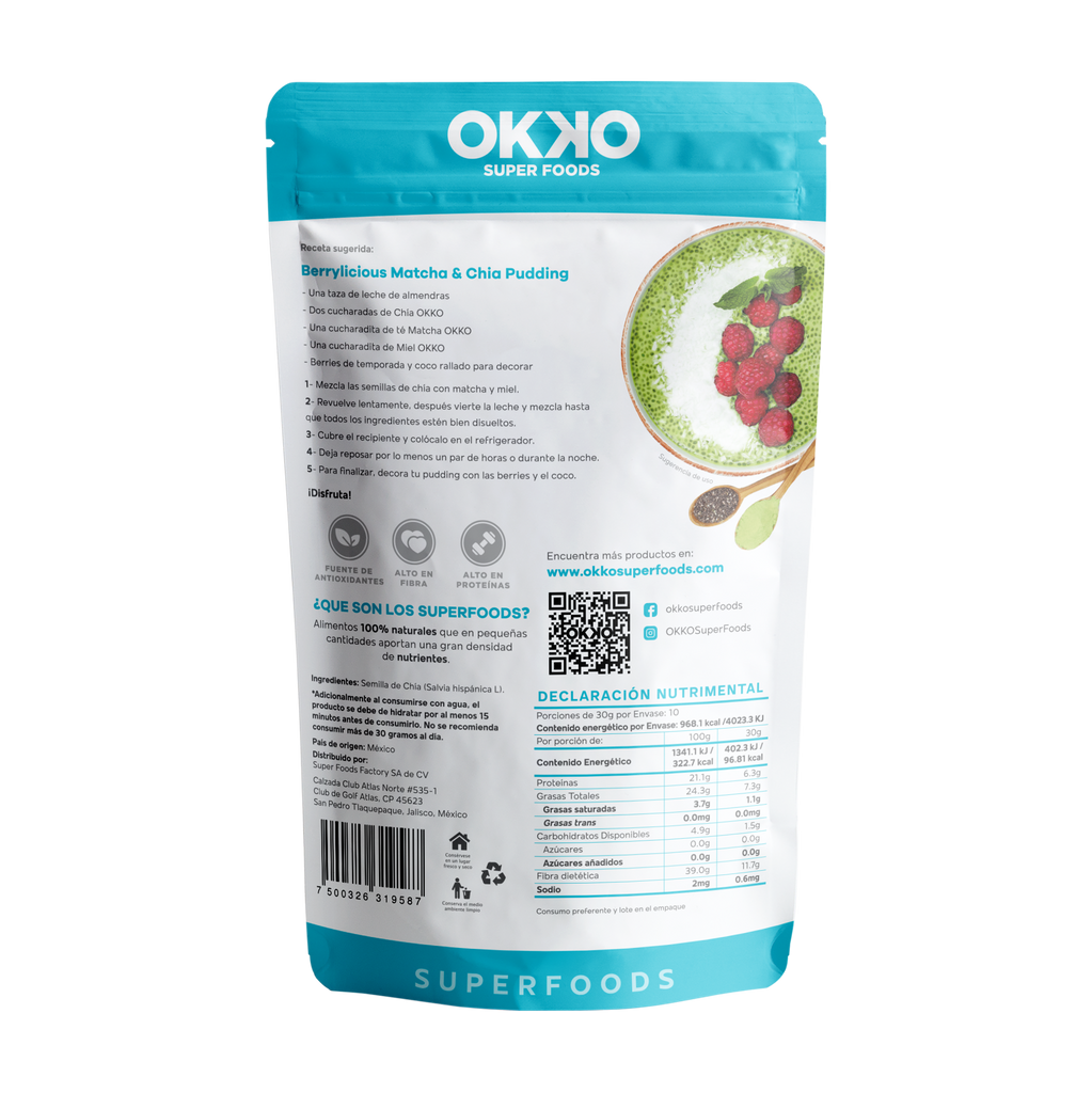 Semillas de chia (300g) | Okko Super Foods Tienda en Linea – OKKOSUPERFOODS